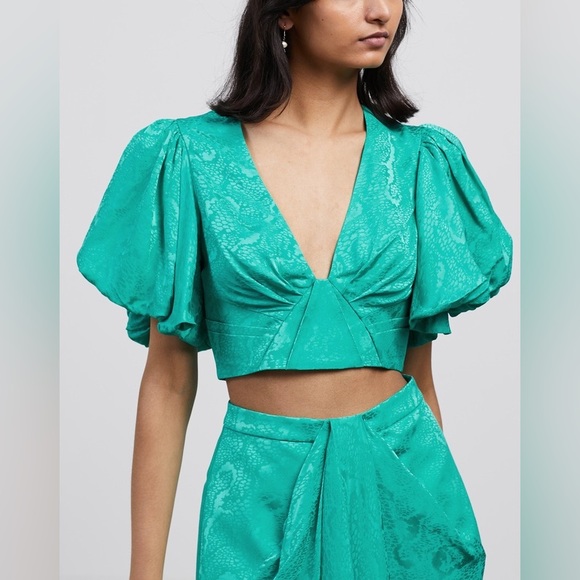 Acler | Tops | Nwt Acler Godwick Green Crop Top | Poshmark